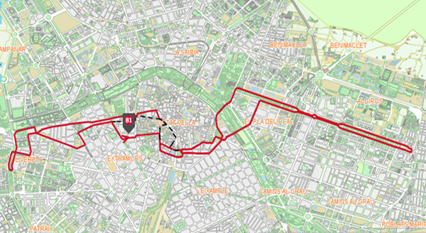 Línea 81 autobuses Valencia – Love Valencia